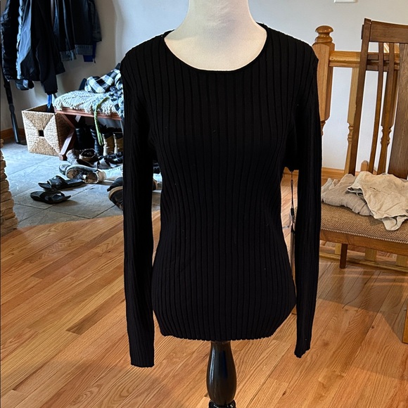 Cyrus | Sweaters | Nwt Cyrus Black Ribbed Long Sleeve Sweater | Poshmark